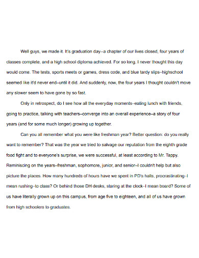 Graduation Thank You Speech - 10+ Examples, Format, Sample | Examples