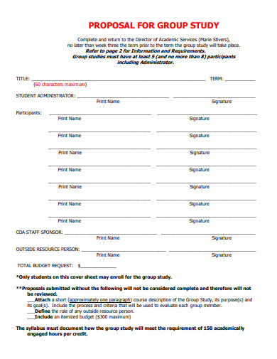 Group Project Proposal - 10+ Examples, Format, Pdf | Examples