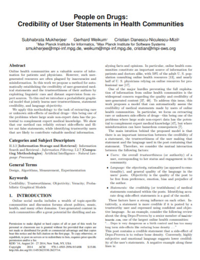 Credibility Statement - 7+ Examples, Format, Pdf | Examples