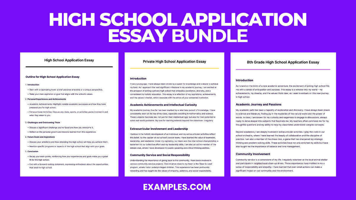 High School Application Essay - 6+ Examples, Format, Pdf | Examples