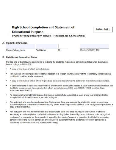 10+ High School Statement Examples [ Mission, Academic , Vision ...