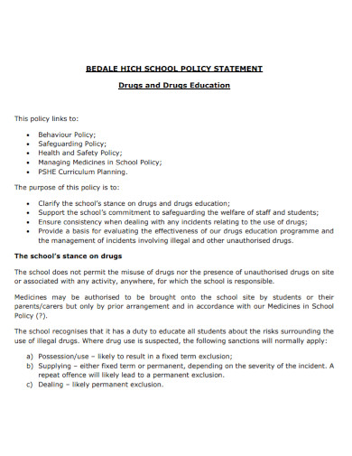 10+ High School Statement Examples [ Mission, Academic , Vision ...
