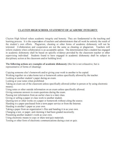 10+ High School Statement Examples [ Mission, Academic , Vision ...