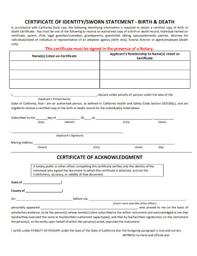 Sworn Statement - 10+ Examples, Format, Pdf | Examples