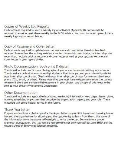 Internship Weekly Report - 12+ Examples, Format, Pdf | Examples