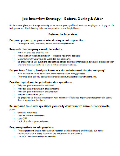 Job Interview Essay - 7+ Examples, Format, Pdf | Examples