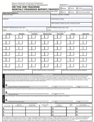 Job Progress Report - 8+ Examples, Format, Pdf | Examples