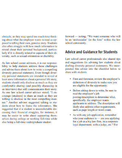 Law School Diversity Statement - 9+ Examples, Format, How to Make, PDF