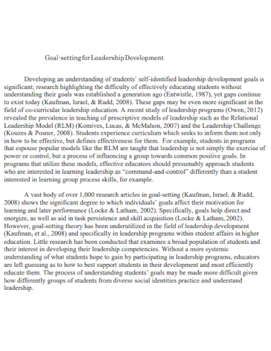 Leadership Development Goals - 10+ Examples, Format, How to Set, PDF
