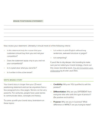 9+ Positioning Statement Examples - PDF, Word, Google Docs | Examples