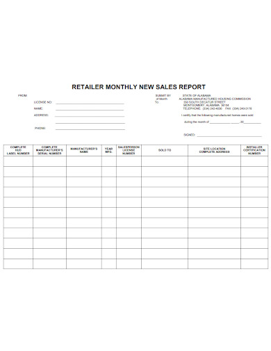 Monthly Sales Report - 10+ Examples, Format, Pdf | Examples