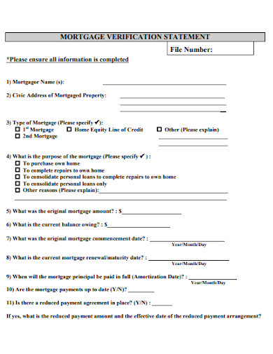 Mortgage Statement - 10+ Examples, Format, Pdf | Examples
