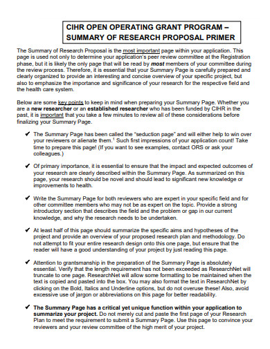 One Page Research Summary Examples 6 In PDF Examples