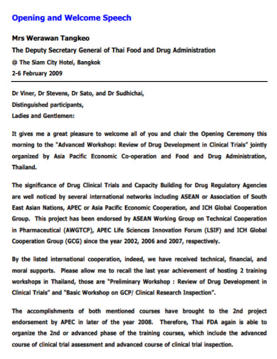 Welcome Speech for Conference - 9+ Examples, Format, Sample | Examples