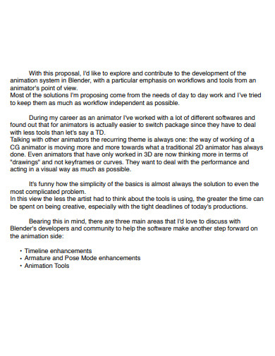 Animation Proposal - 10+ Examples, Format, Pdf | Examples