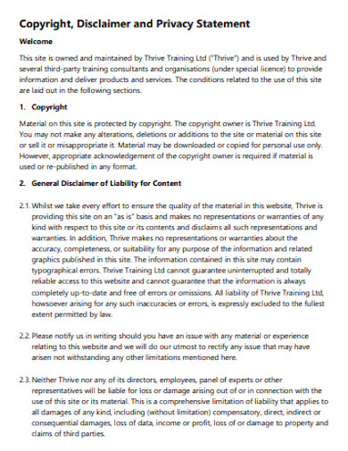 10+ Copyright Disclaimer Statement Examples [ Music, Video, Image ...