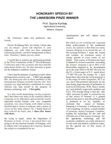 Winner Speech - 6+ Examples, Format, Sample | Examples