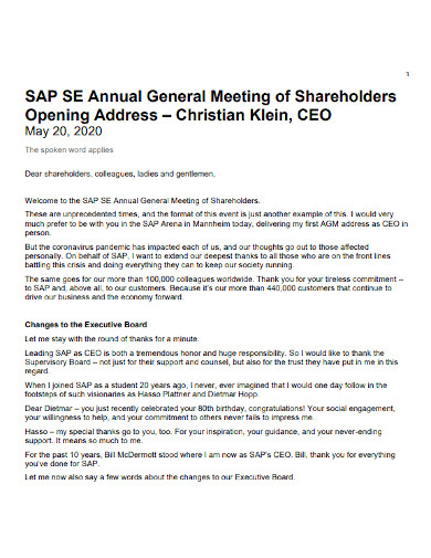 Celebration Speech - 10+ Examples, Format, Sample | Examples