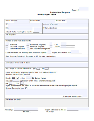Monthly Progress Report - 10+ Examples, Format, Pdf | Examples