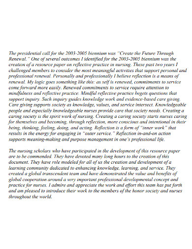 Reflective Nursing Essay - 8+ Examples, Format, Pdf | Examples