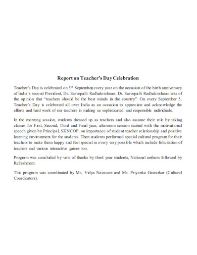 Teacher Report Writing - 11+ Examples, Format, Pdf | Examples