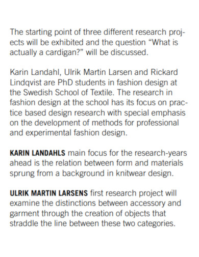 Fashion Design Proposal - 7+ Examples, Format, Pdf | Examples