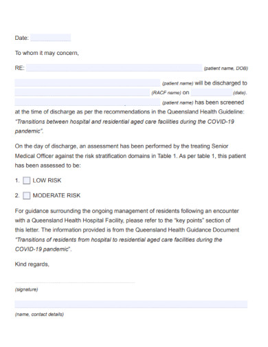 Hospital Discharge Letter - 9+ Examples, Format, Sample | Examples