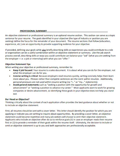 Resume Summary Statement - 10+ Examples, Format, Sample | Examples