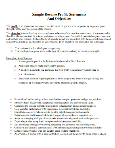 Resume Summary Statement - 10+ Examples, Format, Sample | Examples