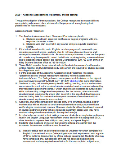 Academic Assessment - 10+ Examples, Format, Sample | Examples