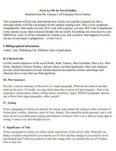 Novel Outline - 8+ Examples, Format, Pdf | Examples