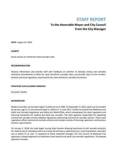 Staff Report - 10+ Examples, Format, Pdf | Examples