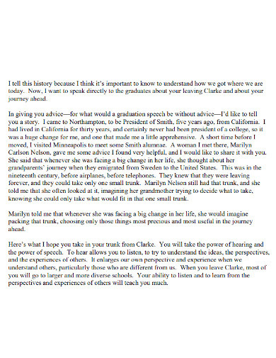 School President Speech - 10+ Examples, Format, Sample | Examples