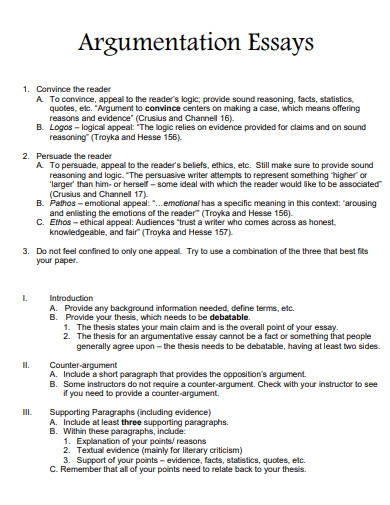 Short Argumentative Essay - 10+ Examples, Format, How To Write, Pdf