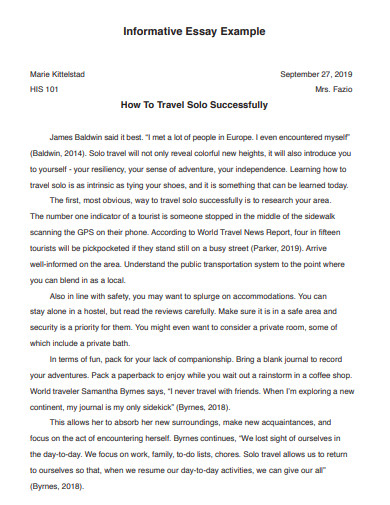 Short Informative Essay - 10+ Examples, Format, Pdf | Examples
