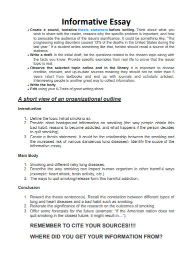 Short Informative Essay - 10+ Examples, Format, Pdf | Examples