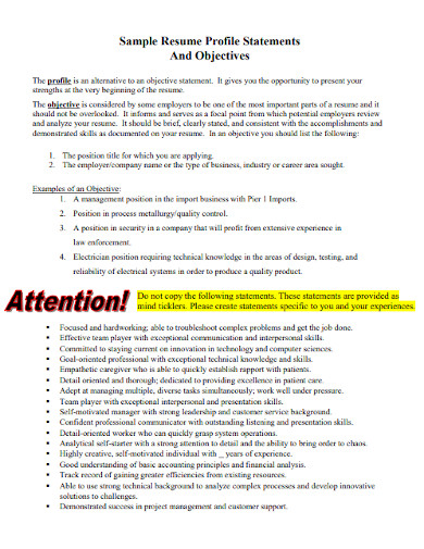 Resume Objective Examples - Format, Sample | Examples