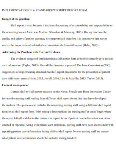 Shift Report - 10+ Examples, Format, Pdf | Examples