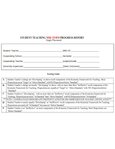 Progress Report for Students - 10+ Examples, Format, Pdf | Examples