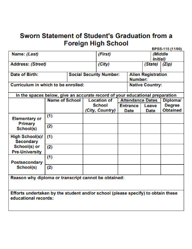 Sworn Statement - 10+ Examples, Format, Pdf | Examples