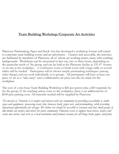 Team Building Proposal - 6+ Examples, How to Make, PDF