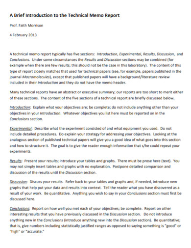 Memo Report - 10+ Examples, Format, Pdf | Examples