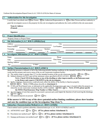 Site Investigation Report - 10+ Examples, Format, Pdf | Examples