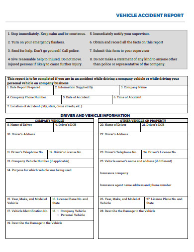 Accident Report - 10+ Examples, Format, Pdf | Examples