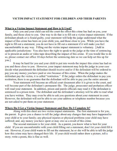 10+ Victim Impact Statement Examples [ Powerful, Victoria, Definition ...