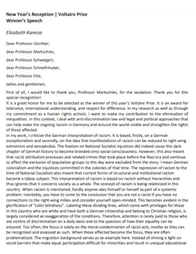 Winner Speech - 6+ Examples, Format, Sample | Examples
