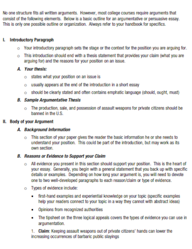 Argumentative Essay for Students - 5+ Examples, Format, Pdf | Examples