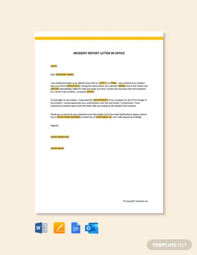 How Do You Write An Incident Report Letter In Ship