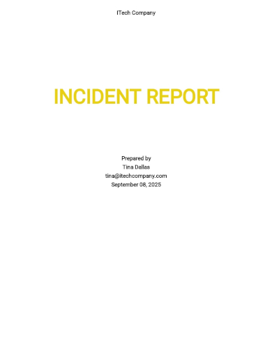 AccidentIncident Report - 10+ Examples, Format, Pdf | Examples