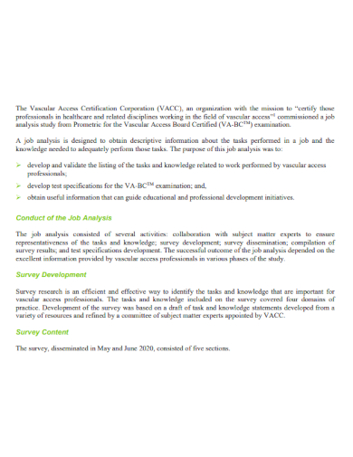 Job Analysis Report - 10+ Examples, Format, Pdf | Examples